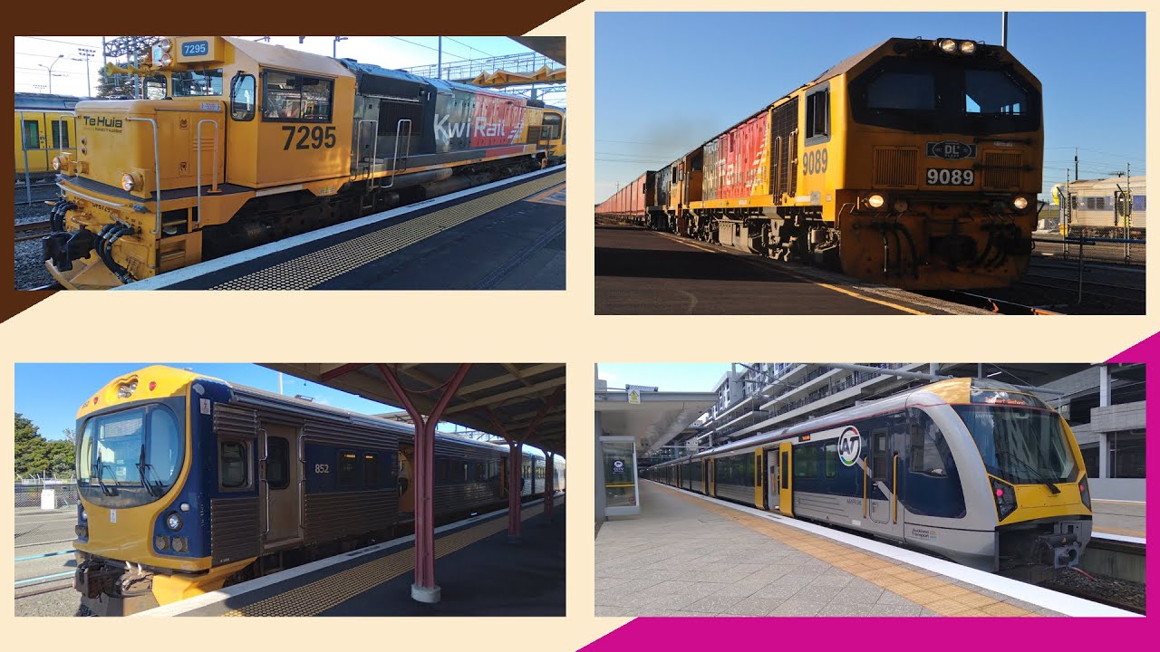 AM Electric Trains in Auckland - ft. ADL diesels, Te Huia and KiwiRail ...