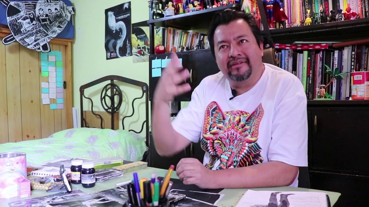 Ilustradores FCE en el MUNAL | David Lara - YouTube