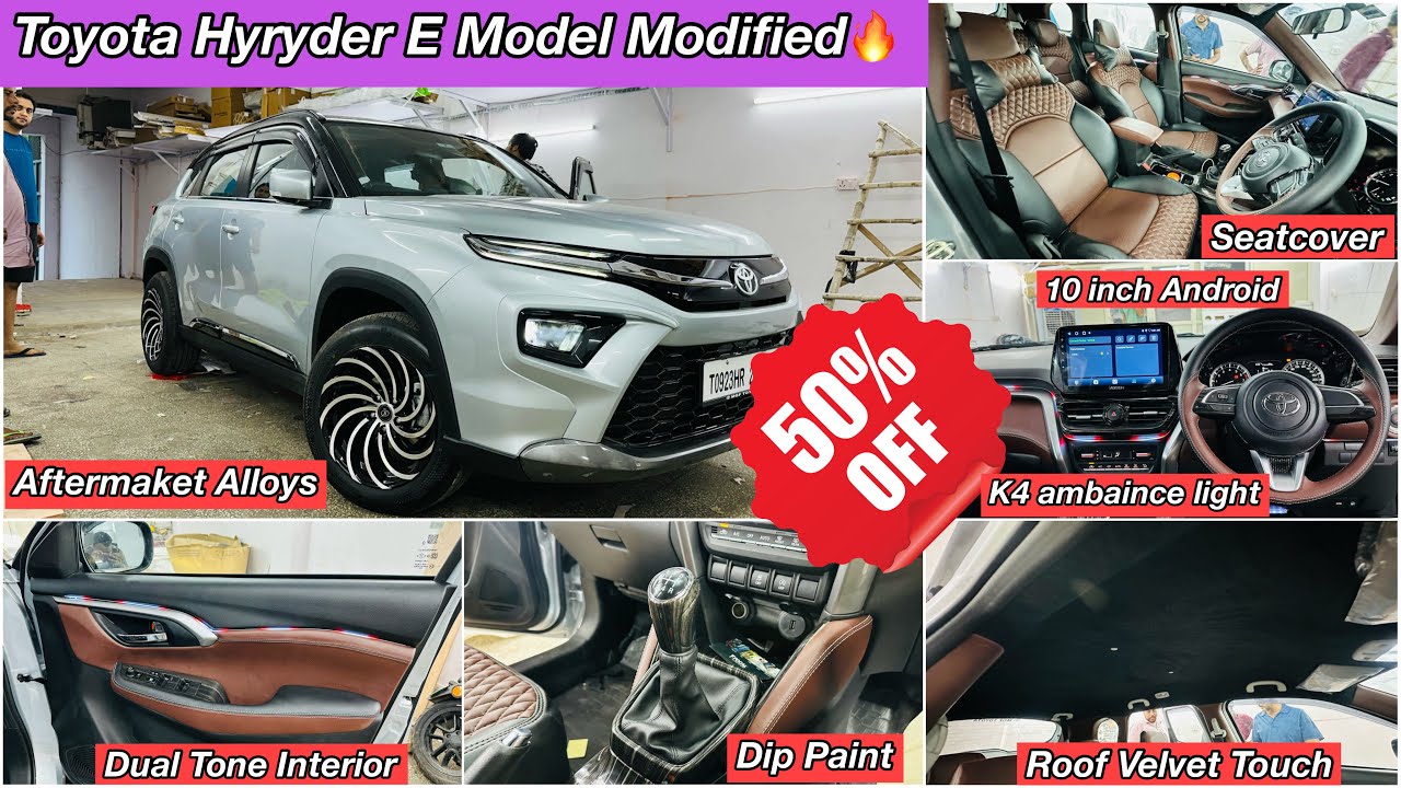 TOYOTA HYRYDER MODIFIED🔥HYRYDER MODIFICATION🔥TOYOTA HYRYDER GENUINE ...