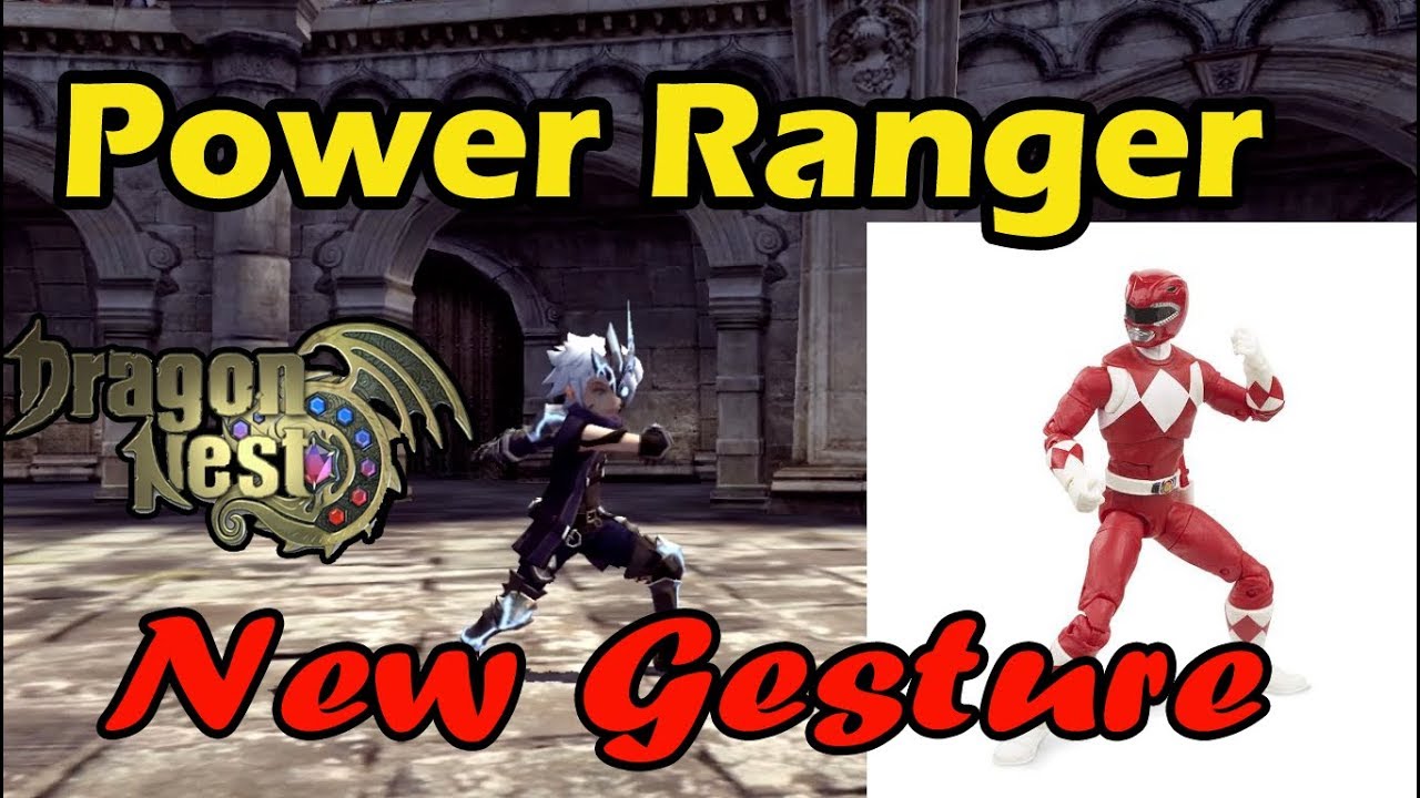 Dragon Nest Power Ranger Gesture - New Gesture Preview - YouTube