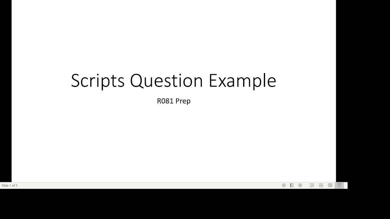 Imedia R081 Scripts Exam Question - YouTube