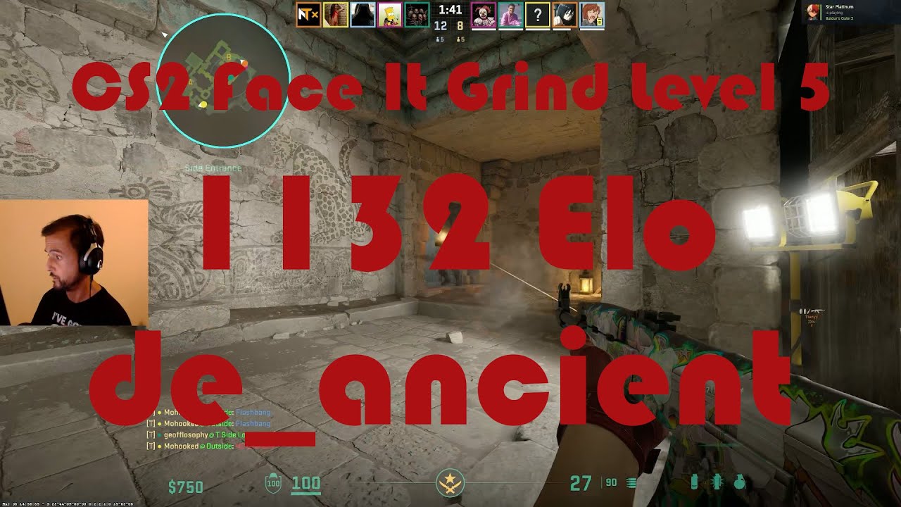 CS2 Face-It Grind - Face-It Level 5 - 1132 Elo - de_ancient - YouTube