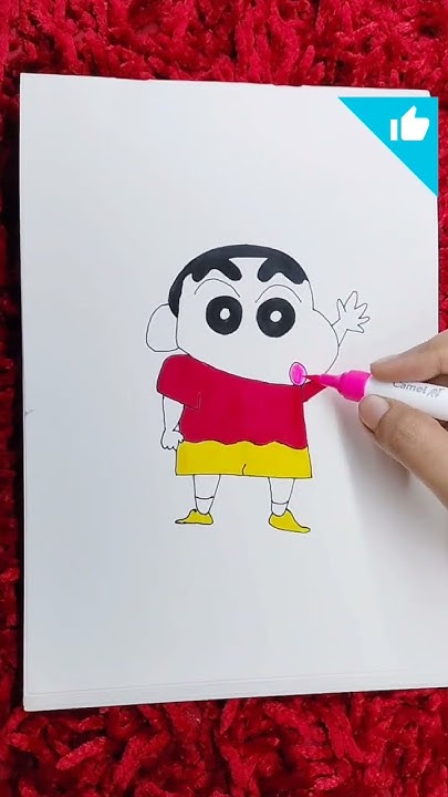 How to draw shinchan using 5 with Bhola Baba - YouTube