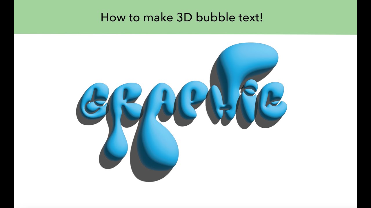 How to make 3D bubble text in Illustrator - YouTube