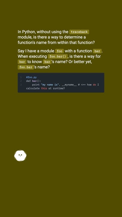 Determine function name from within that function (without using traceback) #shorts - YouTube