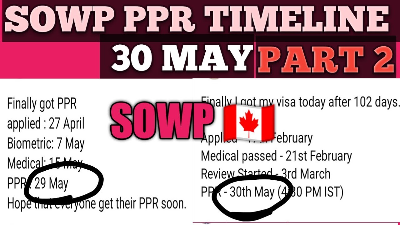 30 MAY LATEST PPR TIMELINE CANADA SOWP 🇨🇦//SOWP 🇨🇦//spouse open work ...