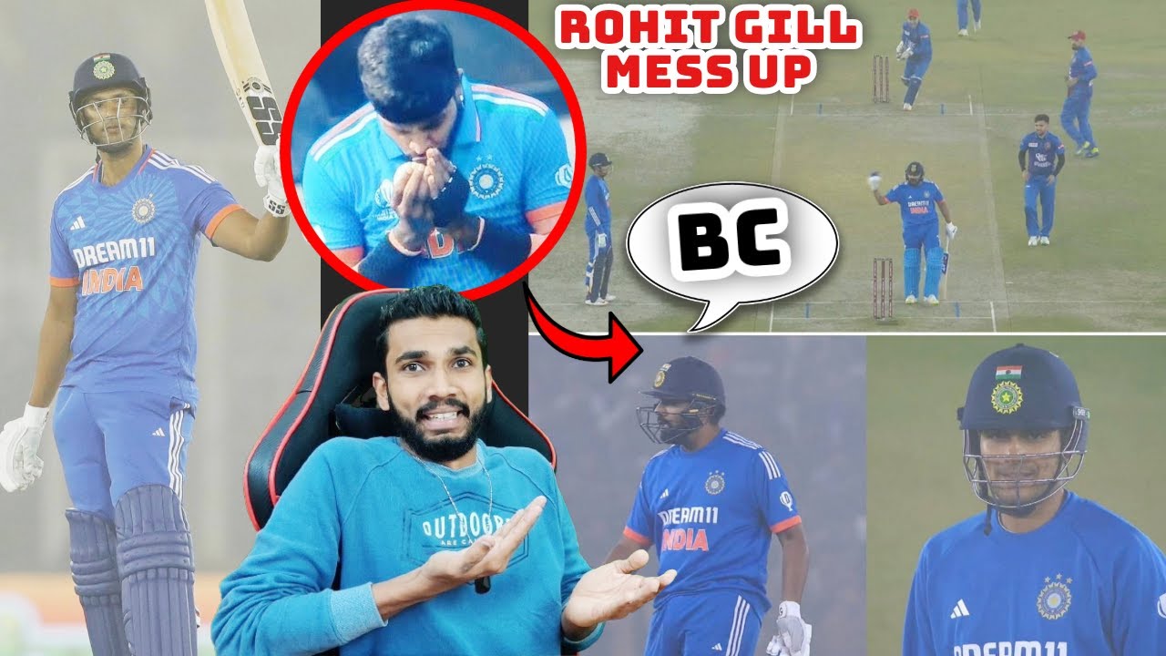 ROHIT GILL RUN OUT STUMP MIC 😂😂 IND VS AFG T20 | ROHIT SHARMA RUN OUT ...