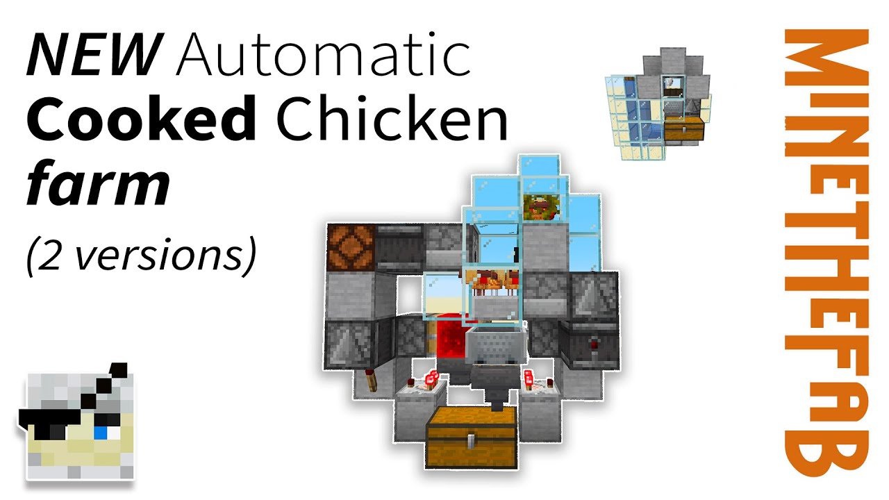 Automatic cooked chicken farm - That WORKS in 1.21.6 - YouTube