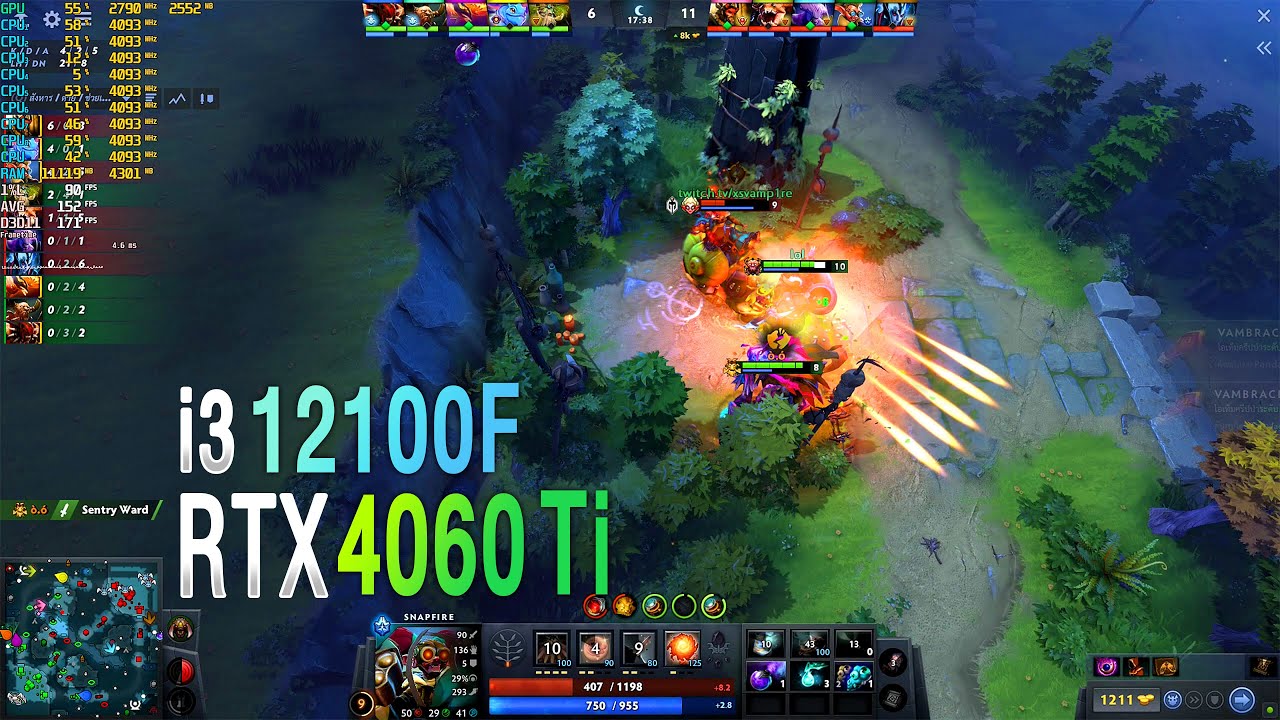 Dota 2 | RTX 4060 Ti and i3 12100F | 1080p 1440p Maximum Settings - YouTube