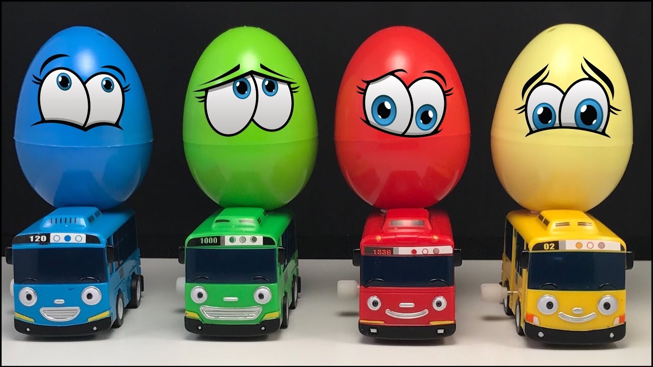Surprise eggs | Kinder Surprise Eggs | Tayo the Little Bus Video for ...