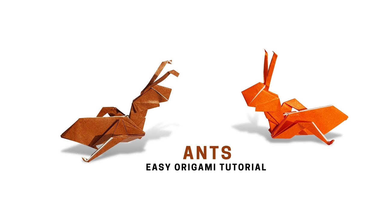 Easy Origami Tutorial for beginners and kids origami cute ant insect ...
