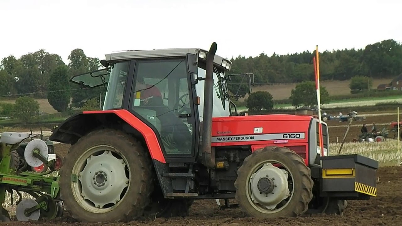 1997 Massey Ferguson 6160 Diesel Tractor With Dowdeswell Plough - YouTube