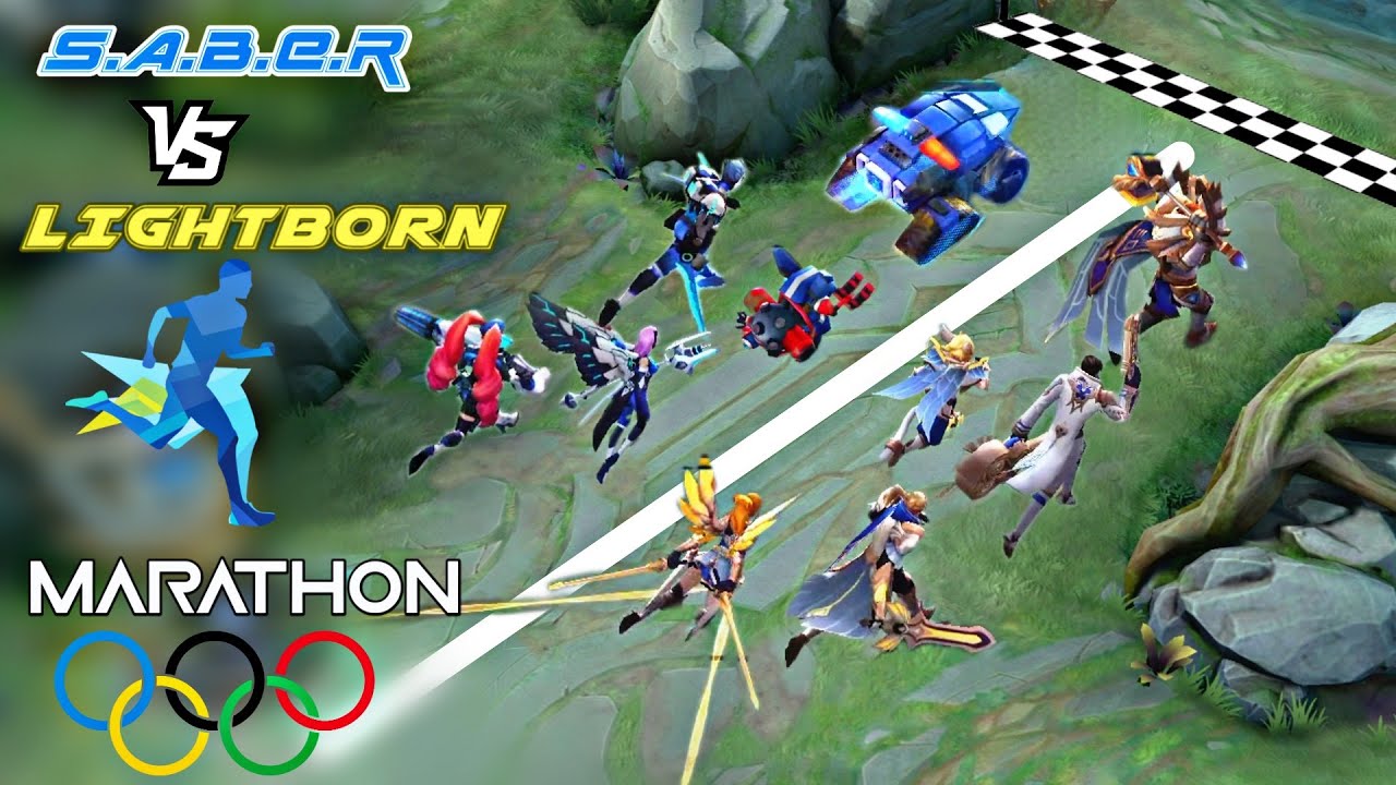 S.A.B.E.R VS LIGHTBORN MARATHON RACE | MOBILE LEGENDS - YouTube