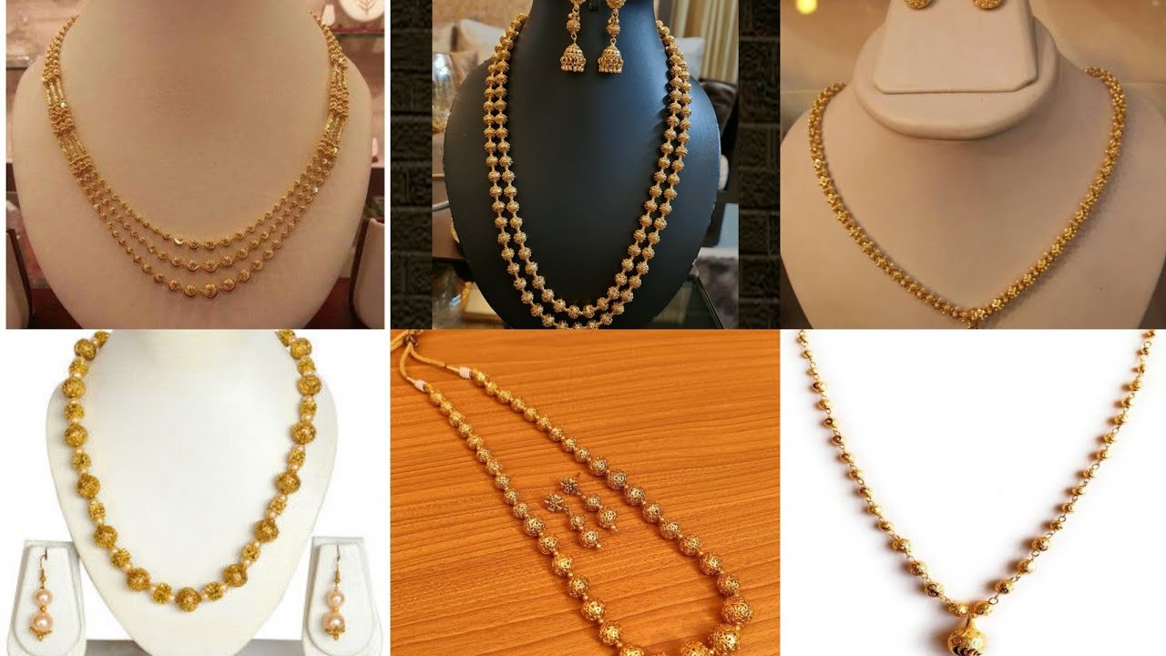 gold matar mala design/ indian matar mala gold design - YouTube