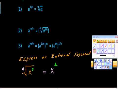 Rewriting Radicals as Rational Exponents - YouTube