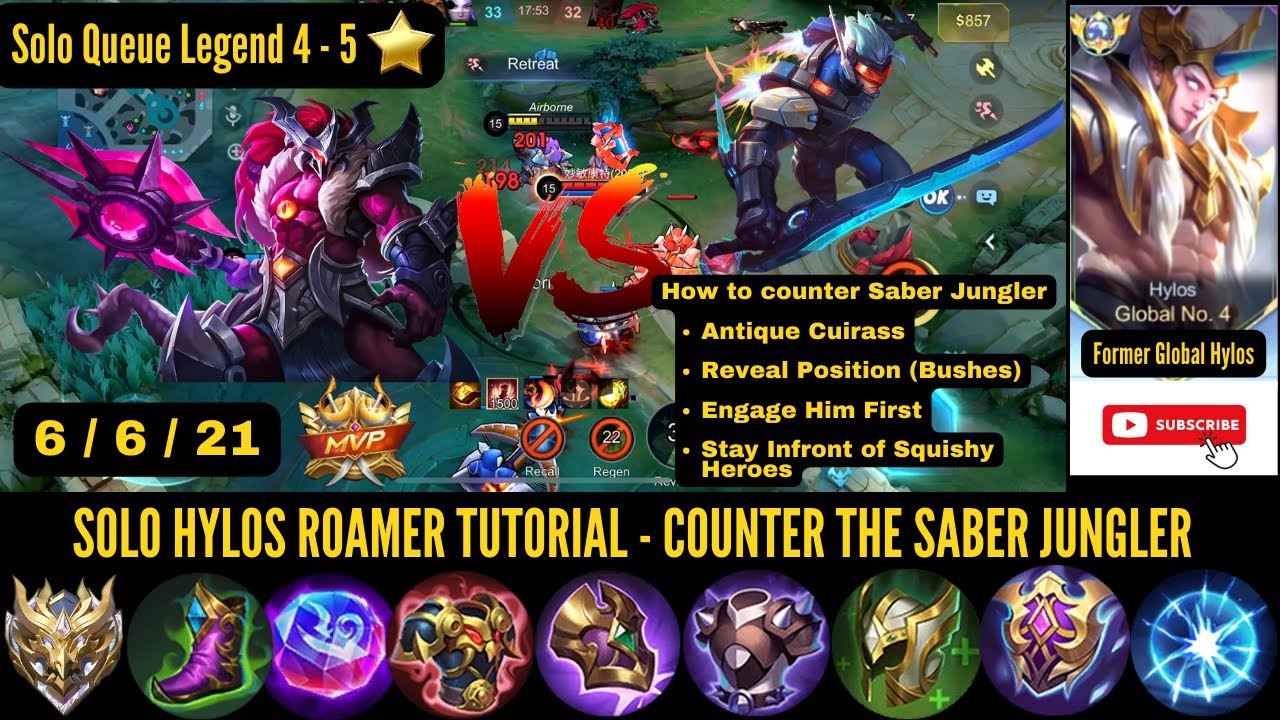 IS MLBB SOLO QUEUE A GAME OF LUCK OR SKILL? HYLOS ROAMER SOLO QUEUE VS SABER JUNGLER MVP ...