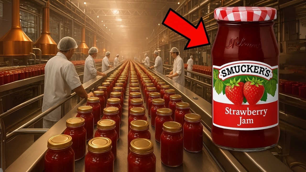 INSIDE a JAM FACTORY The PROCESS From Fruit To You - YouTube