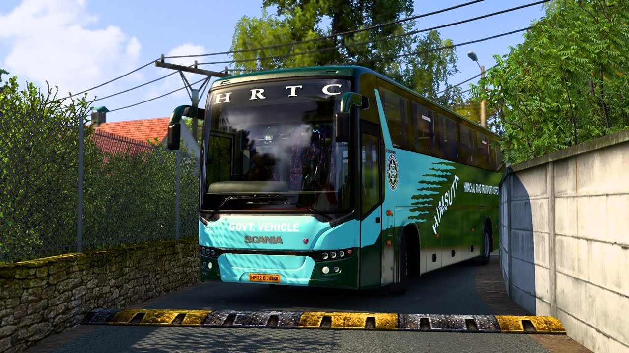 HRTC Scania Bus in Closed Streets 😱| Scania Premium Bus | Euro truck Simulator #ets2 - YouTube