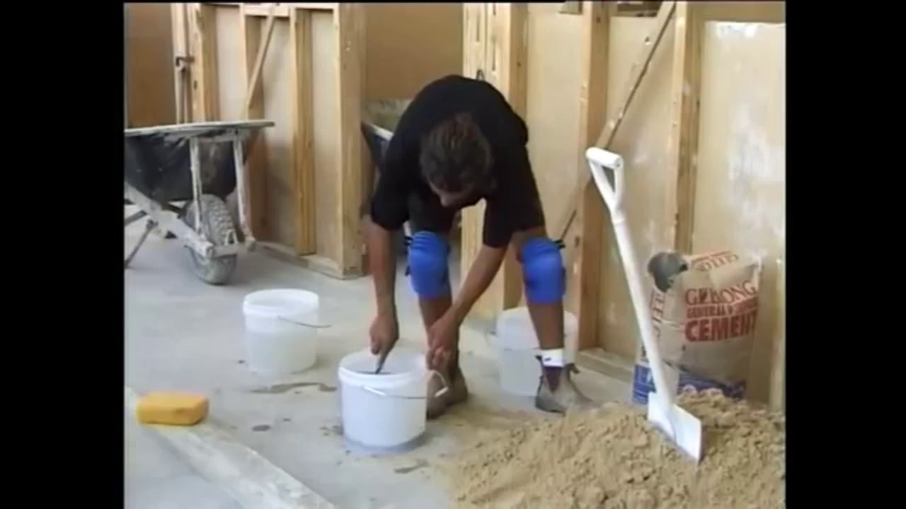Learning to Tile - Screeding the floor - YouTube