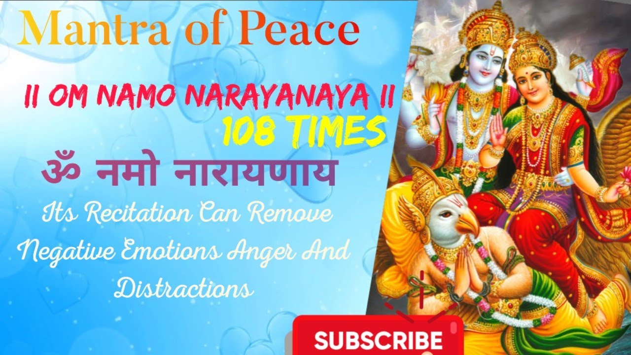 Om Namo Narayanaya Chanting Mantra Meditation | Narayan is supreme God ...