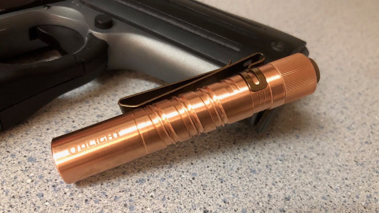 Olight i3T EOS CU Raw Copper LED Flashlight - YouTube