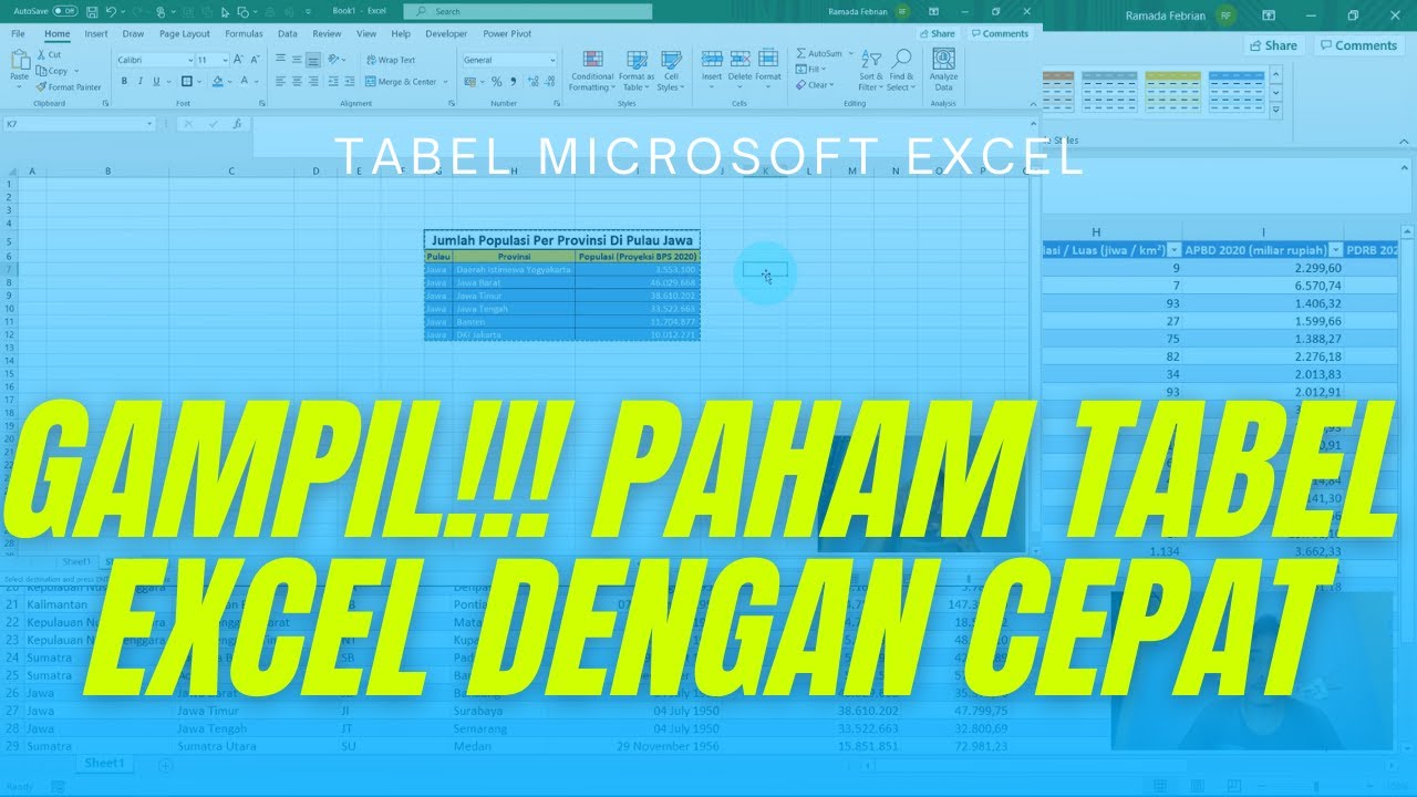 Cara Membuat Tabel Di Excel - YouTube