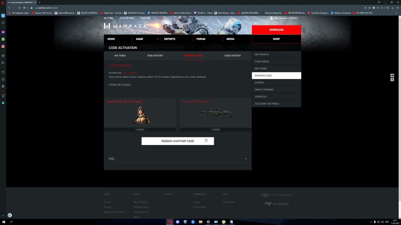 Warface Redeem code 2022 For PC and Console - YouTube