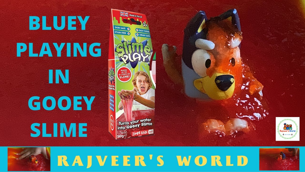 Bluey playing in gooey slime | Slime videos | Rajveer’s World - YouTube