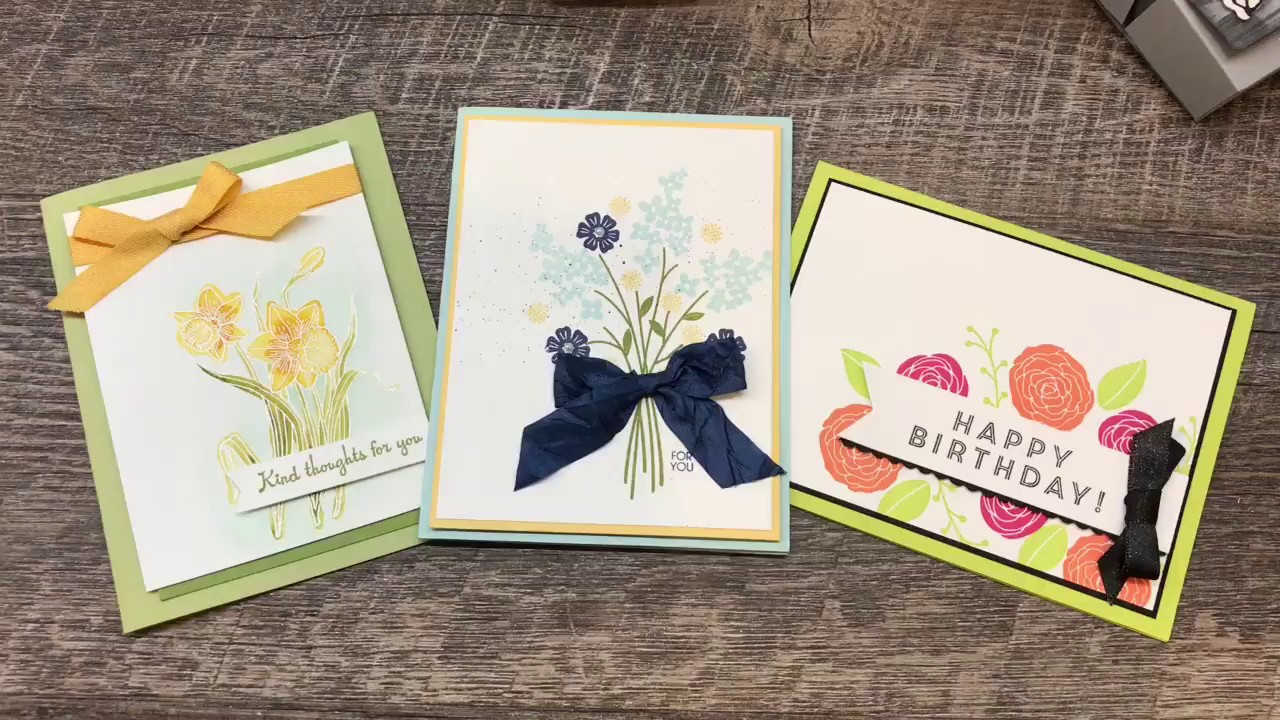 How to make 3 Cards for Spring filled with tips and tricks! - YouTube