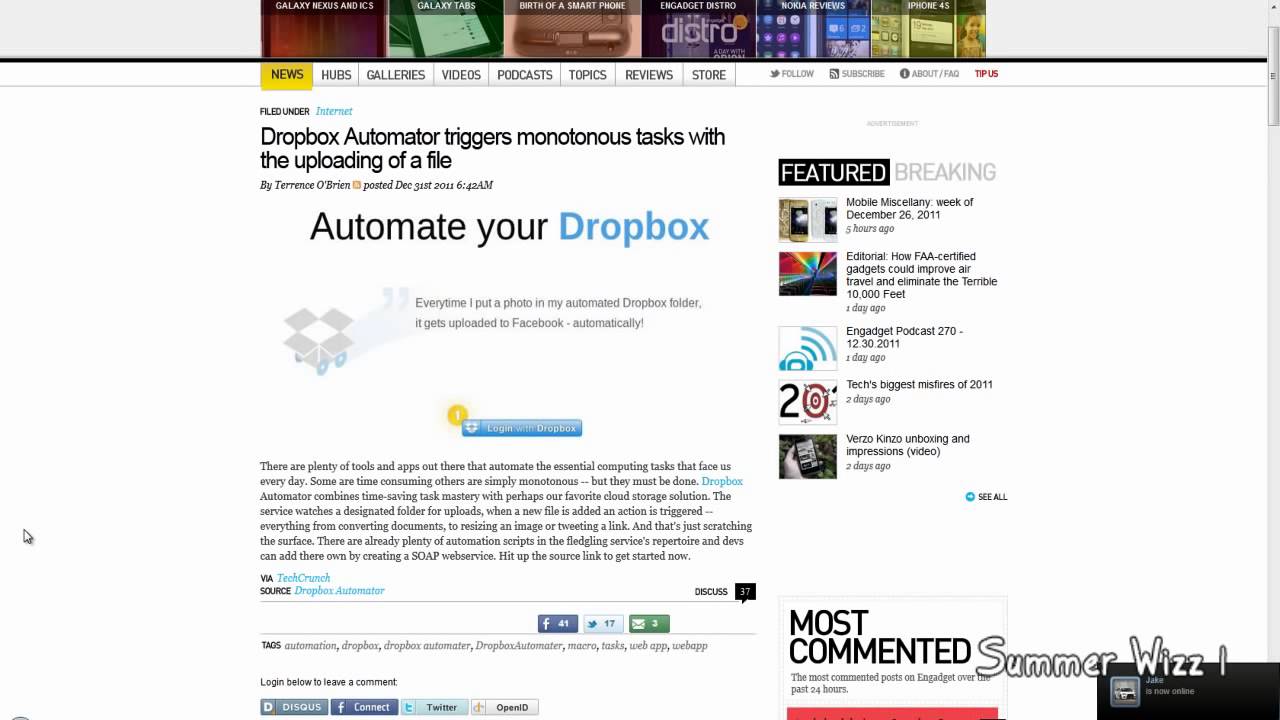 Dropbox Automator triggers monotonous tasks with the uploading of a file - YouTube