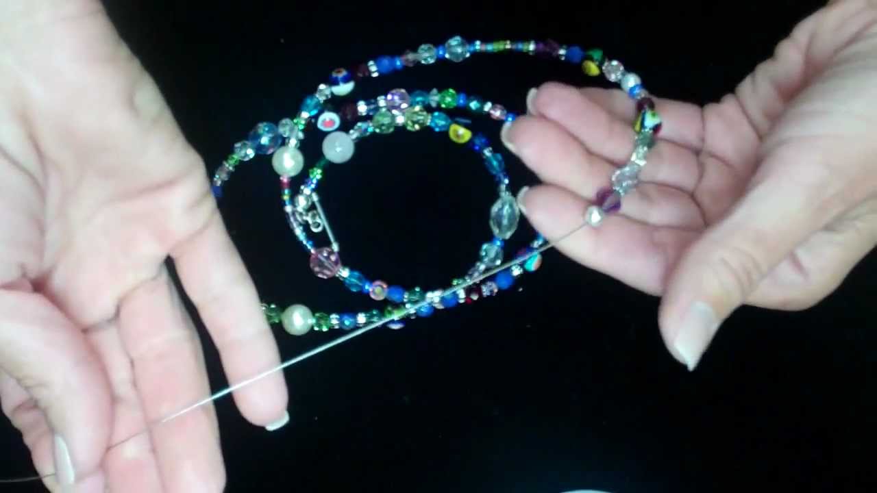 How to Make a Beaded Wrap Bracelet : DIY Tutorial 4 - YouTube