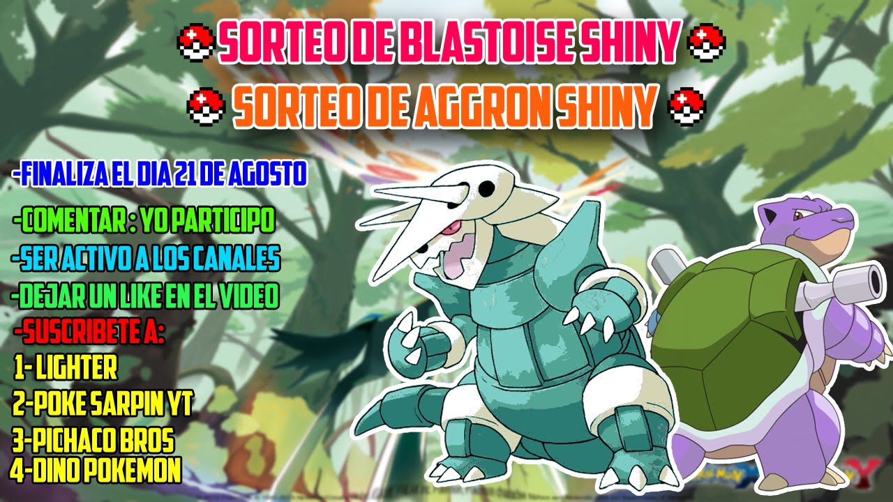 Resultados del Sorteo de Blastoise y Aggron shiny - YouTube