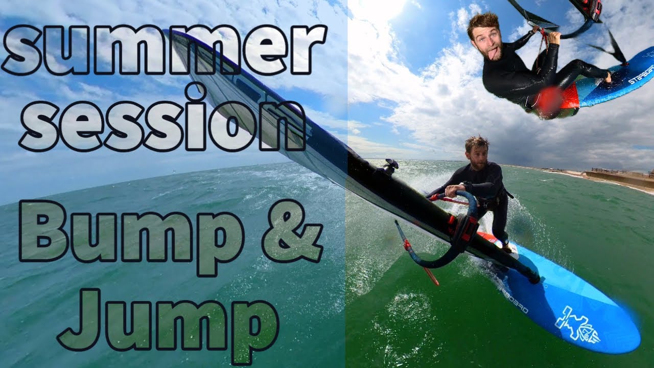 Hayling Island bump & jump, burn & turn session the Kode 105L - YouTube