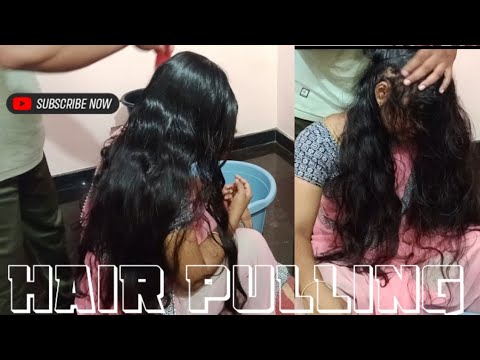 Long Hair Braid Pulling Challenge | Long Hair Braid Play By Husband | # ...