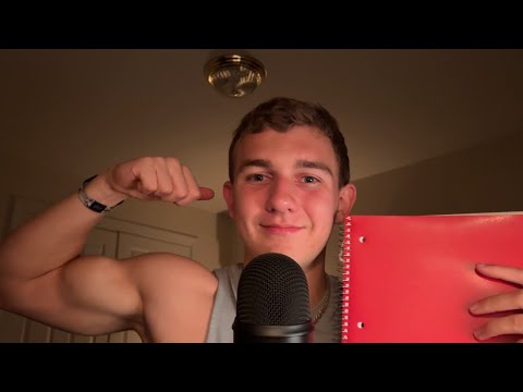 Asmr gym bro helps you study for your test (personal attention) - YouTube