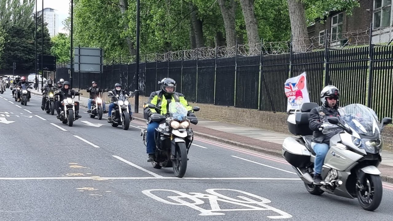 Lee Rigby Memorial & Rideout Woolwich 21/05/23 Bikers Arrive. - YouTube