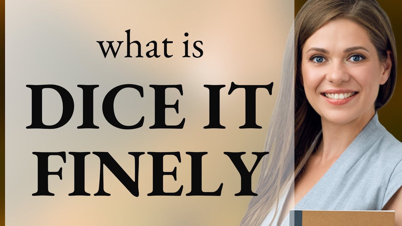 Dice It Finely: A Simple Guide to Cooking Terms - YouTube