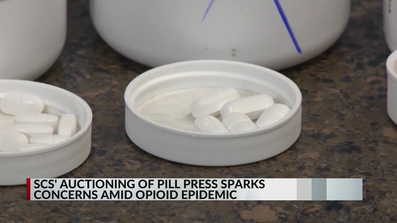 SCS auctioning of pill press sparks concern amid opioid epidemic - YouTube