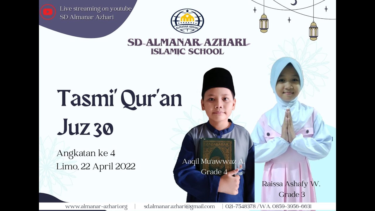 LIVE STREAMING TASMI' QUR'AN SD AL MANAR AZHARI 2024 - YouTube