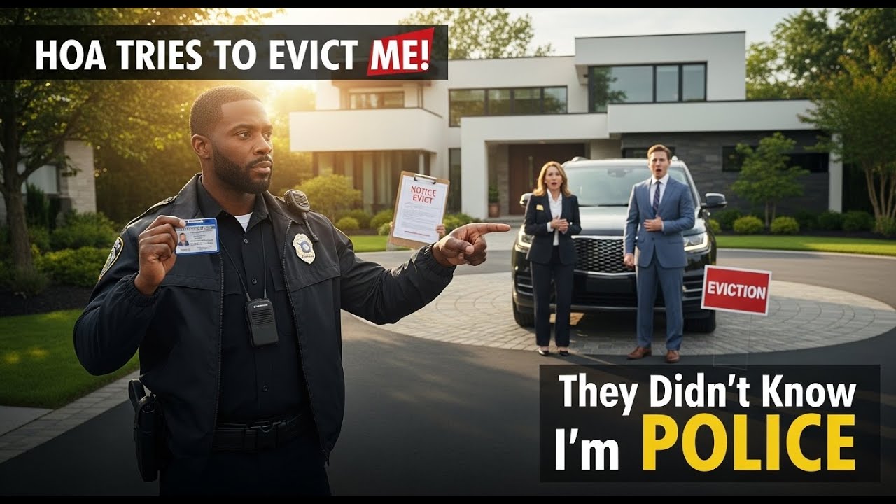 HOA Officers "Evict Me" From My House.. Didn't Know I'm Police! - YouTube
