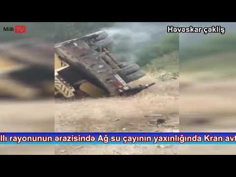 İsmayıllı rayonunda Kran avtomaşını yoldan çıxaraq aşdı