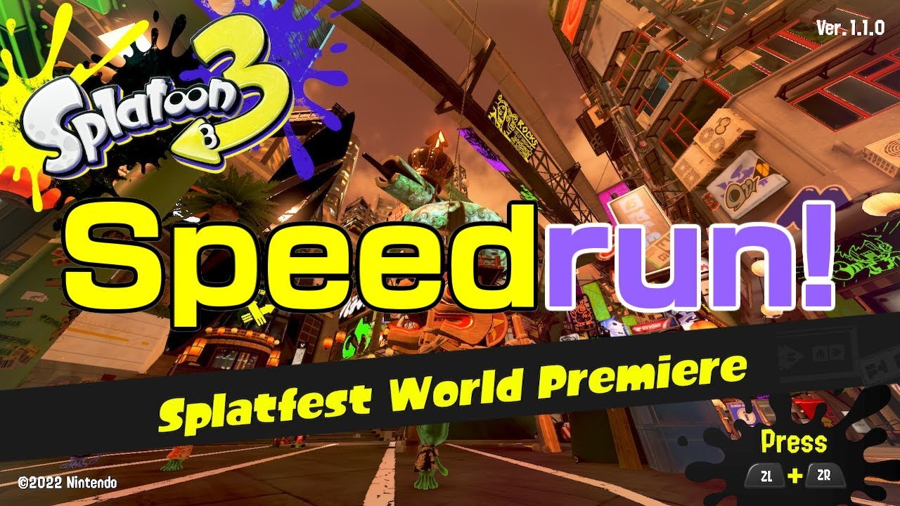 Splatoon 3 World Premiere Speedrun! - YouTube