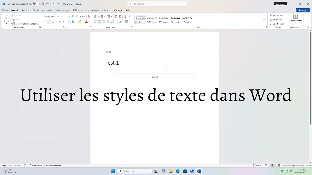 Comment utiliser les styles de texte dans Word - YouTube