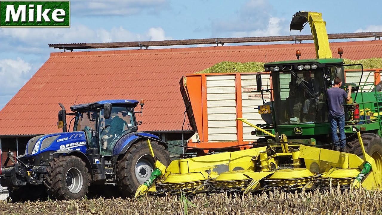 Mais hakselen 2018 | John Deere 7350 | New Holland T7.210 Blue Power ...