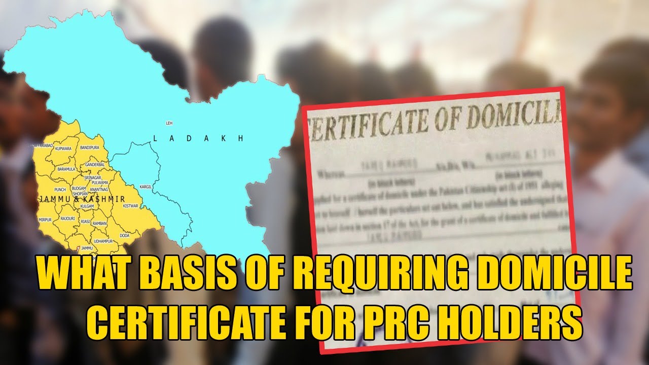 What basis of requiring domicile certificate for PRC holders - YouTube