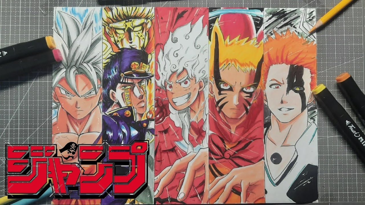 Drawing MC Shonen Jump | Shonen Jump anime - YouTube