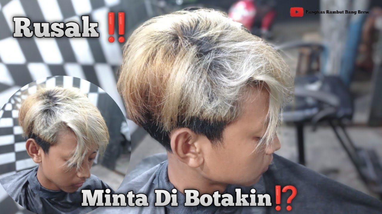 RAMBUT RUSAK‼️MINTA DI BOTAKIN// CUKUR BOTAK BUZZ CUT KEREN⁉️ - YouTube