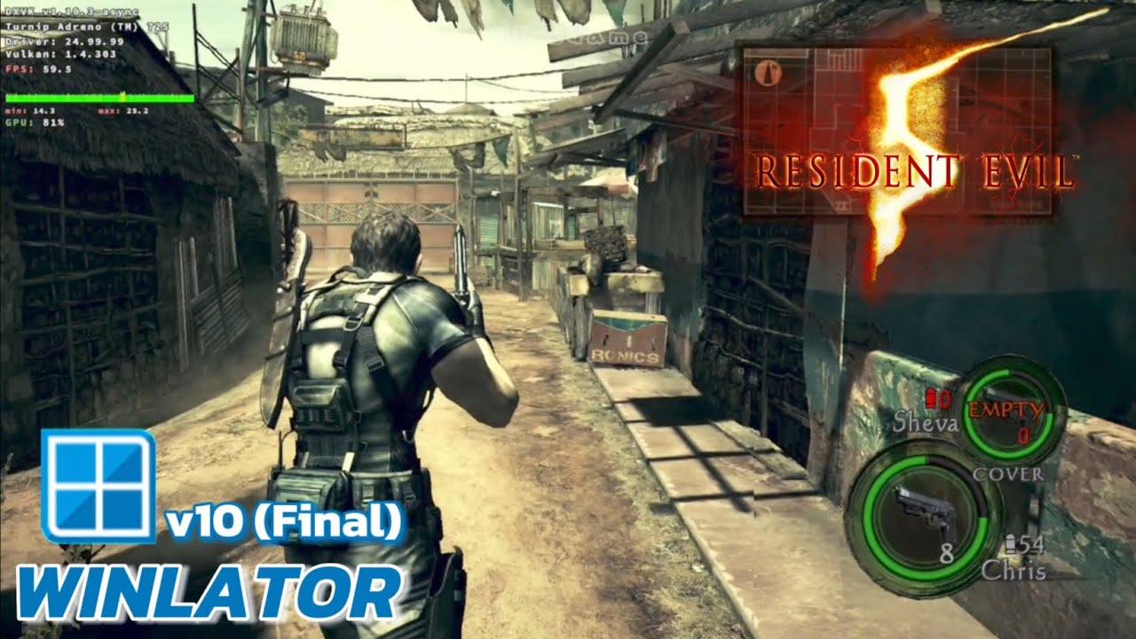 Winlator v10 (Final) - Gameplay Resident Evil 5 (Windows) On Android ...