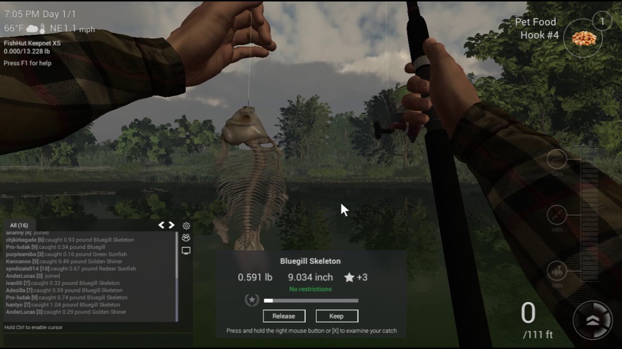 Fishing Planet Bluegill Skeleton - YouTube