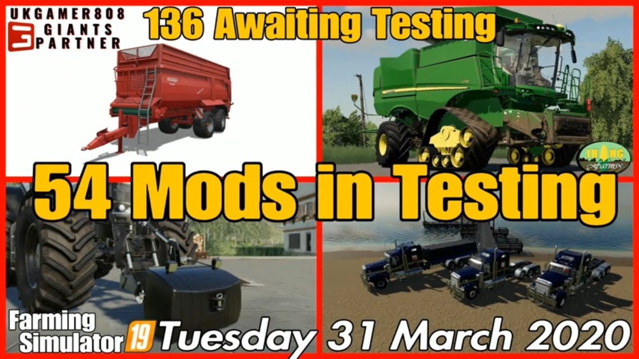 Giants Mods in Testing list update farming simulator 19 - YouTube